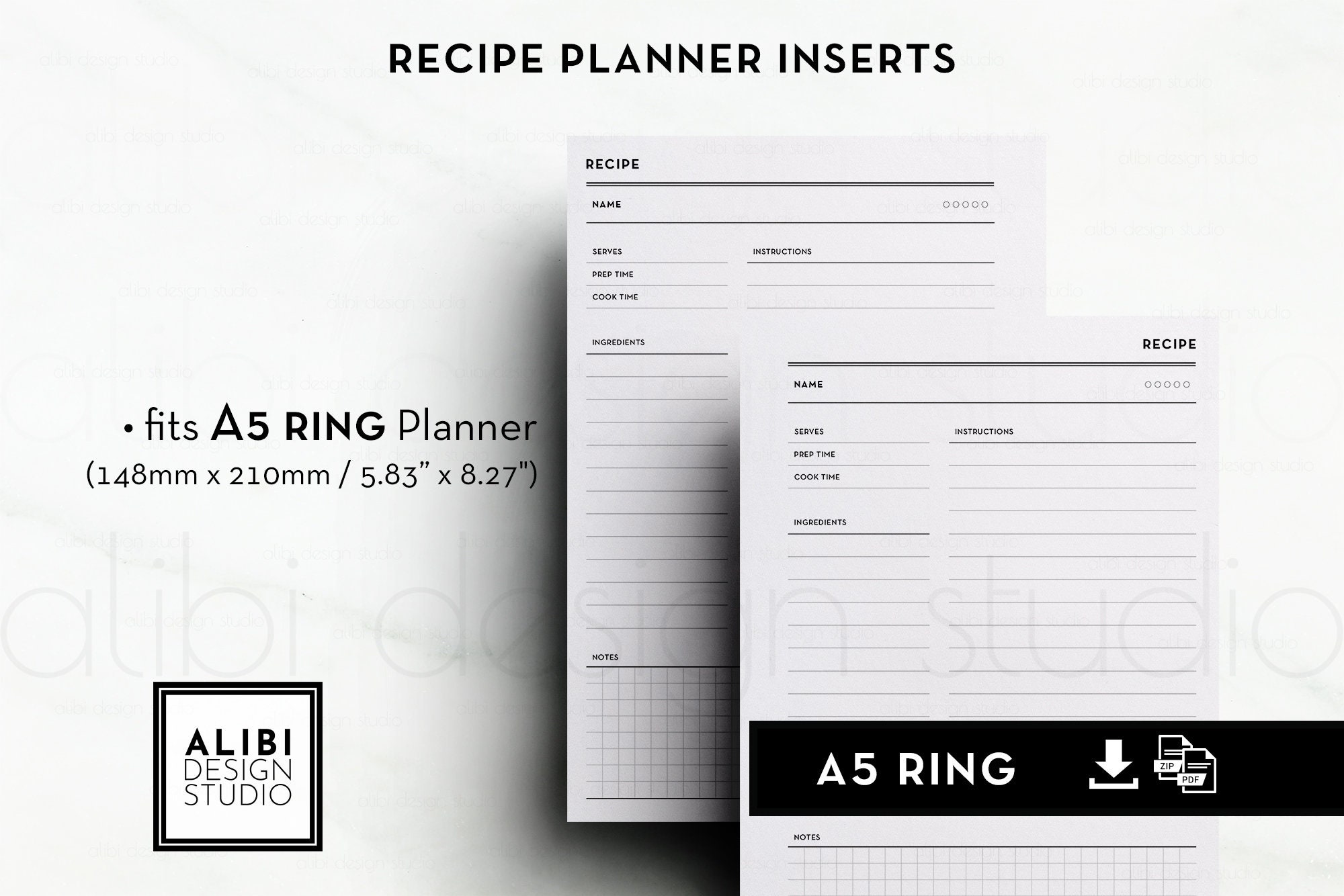 A5 Recipe Planner Inserts Recipe Journal Recipe Book A5 - Etsy