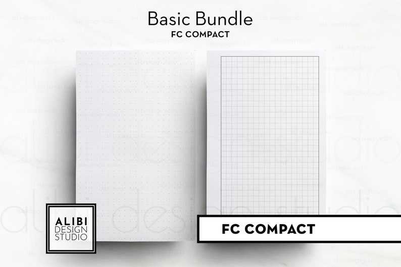 FC Compact Basic Bundle Grid Paper Dot Grid Paper Lined Paper - Etsy