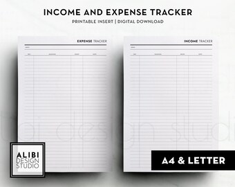 Expense Tracker Printable Template Insert for Journal and - Etsy