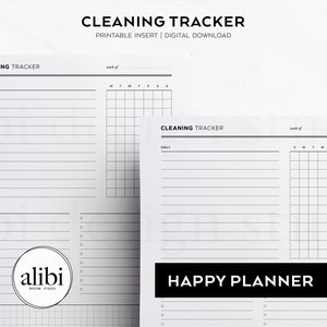 Happy Planner Cleaning Tracker Printable Weekly Habit Tracker HP ...