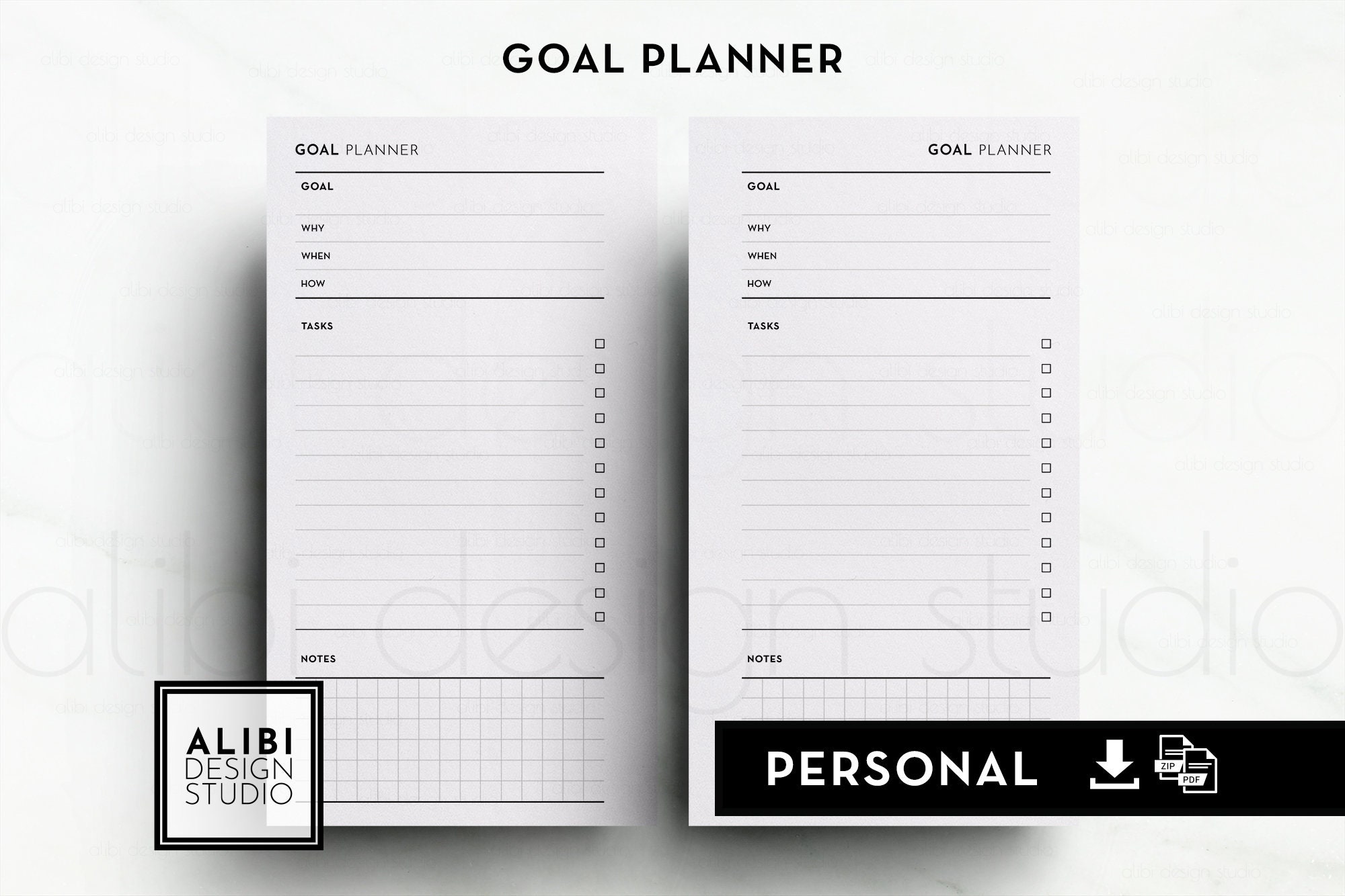 Personal Goal Planner Project Planner Productivity Planner | Etsy