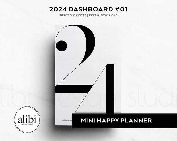 HP MINI 2024 Planner Dashboard, Printable Dashboard Planner Accessories ...