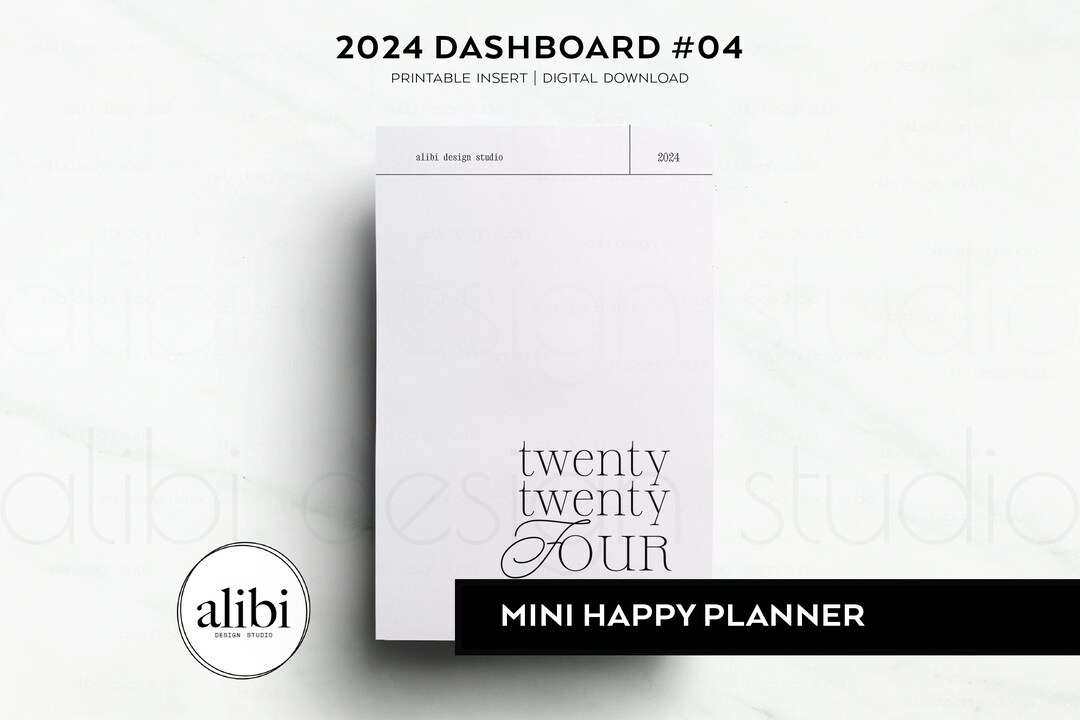 HP MINI 2024 Planner Dashboard, Printable Dashboard Planner Accessories ...