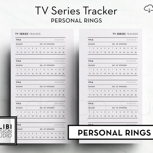Personal TV Show Tracker Episode Tracker Personal Printable - Etsy