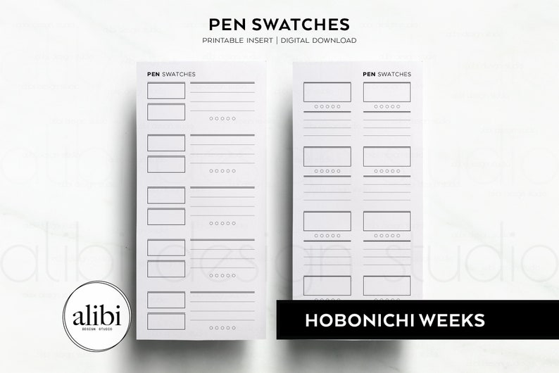 Hobonichi Weeks Pen Swatches Pen Test Pen Tracker Pen Collection Ink ...