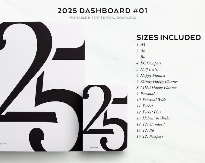 2025 Printable Planner Dashboard - 2025 Printable Digital Download - Etsy
