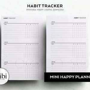 HP MINI Habit Tracker Weekly Planner Routine Tracker MINI Happy Planner ...