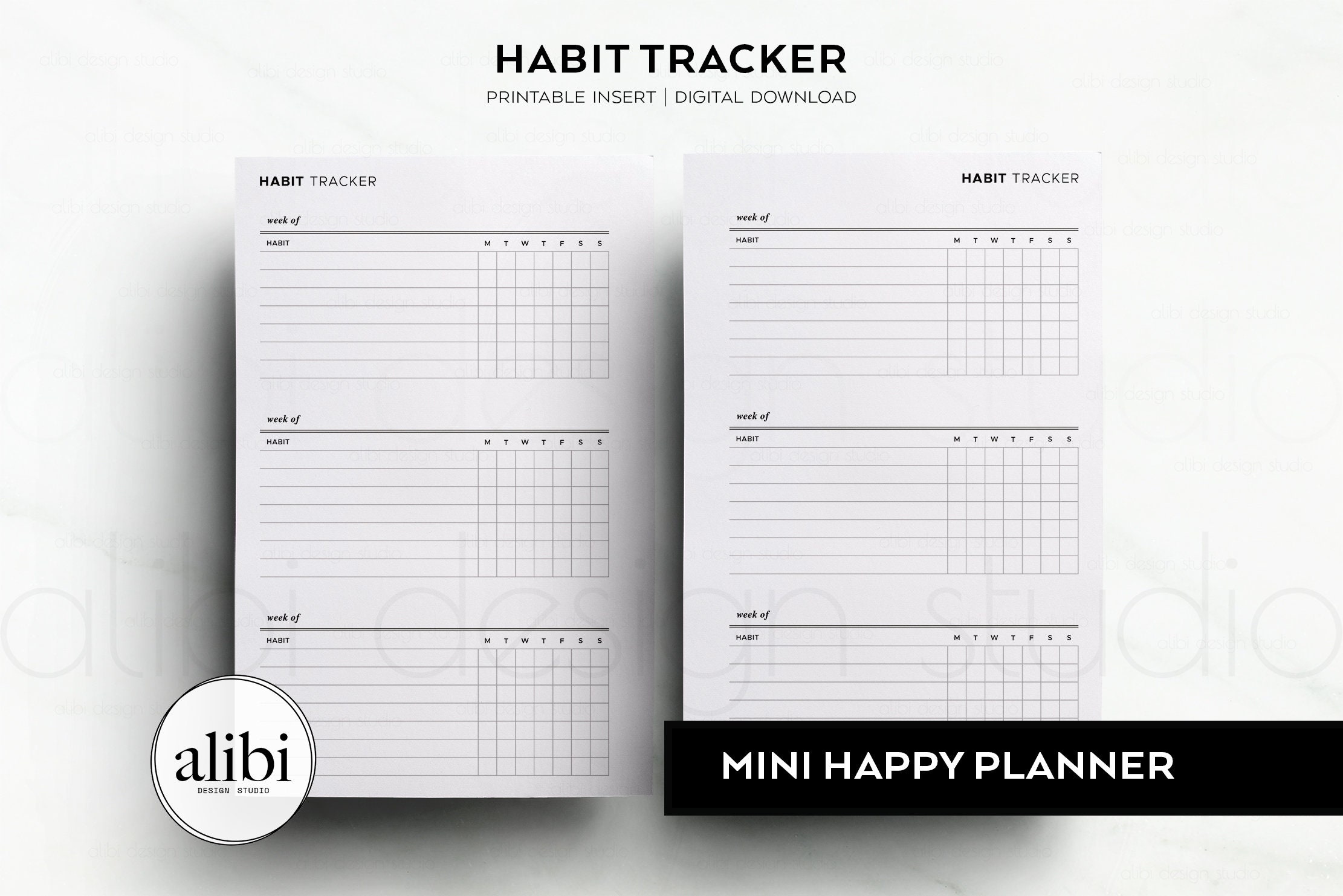 HP MINI Habit Tracker Weekly Planner Routine Tracker MINI - Etsy