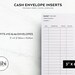 Cash Envelope Inserts Printable PDF Money Tracker Budget Planner Cash ...