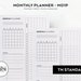 Standard TN Month at a Glance Habit Tracker Monthly Planner Traveler's ...