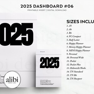 2025 Printable Planner Dashboard - 2025 Printable Digital Download - Etsy