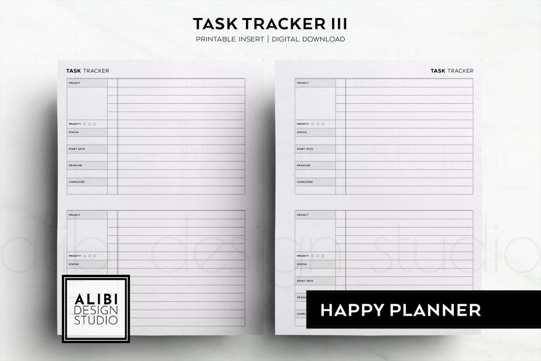 Happy Planner Project Planner Task Tracker Productivity Planner Work ...