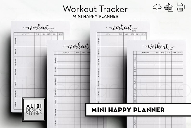 MINI Happy Planner Workout Planner Workout Tracker for | Etsy
