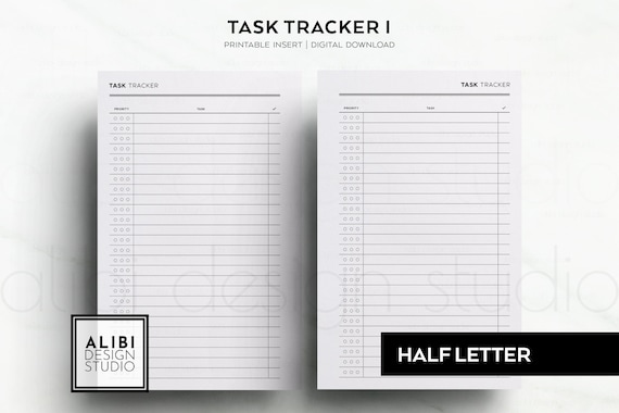 Half Letter Task Tracker Task Triage Project Planner Task | Etsy