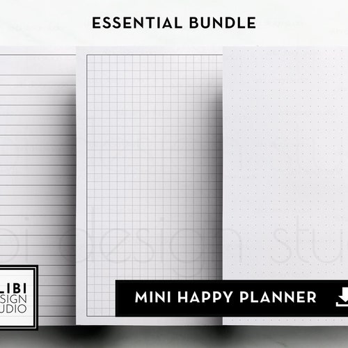 HP MINI Essential Printable Inserts MINI Happy Planner Basic - Etsy