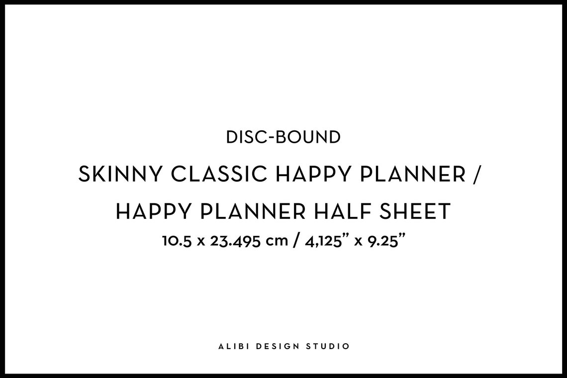Skinny Classic Happy Planner Subscription Tracker Financial Planner HP ...