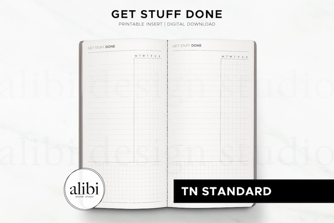 Standard TN Weekly Habit Tracker Printable Traveler's Notebook Midori ...
