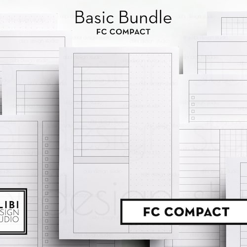 FC Compact Basic Bundle Grid Paper Dot Grid Paper Lined Paper - Etsy