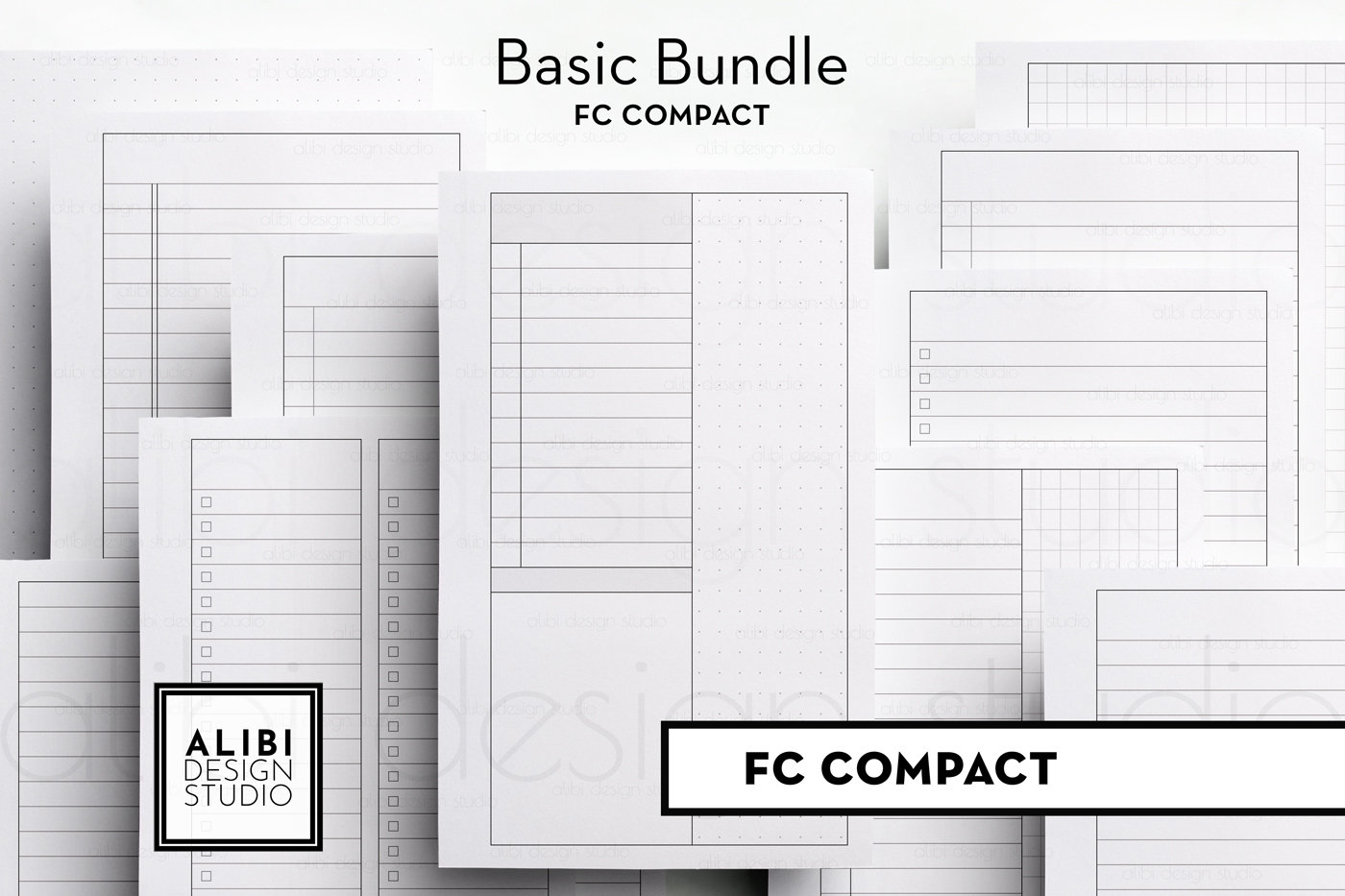 FC Compact Basic Bundle Grid Paper Dot Grid Paper Lined Paper | Etsy