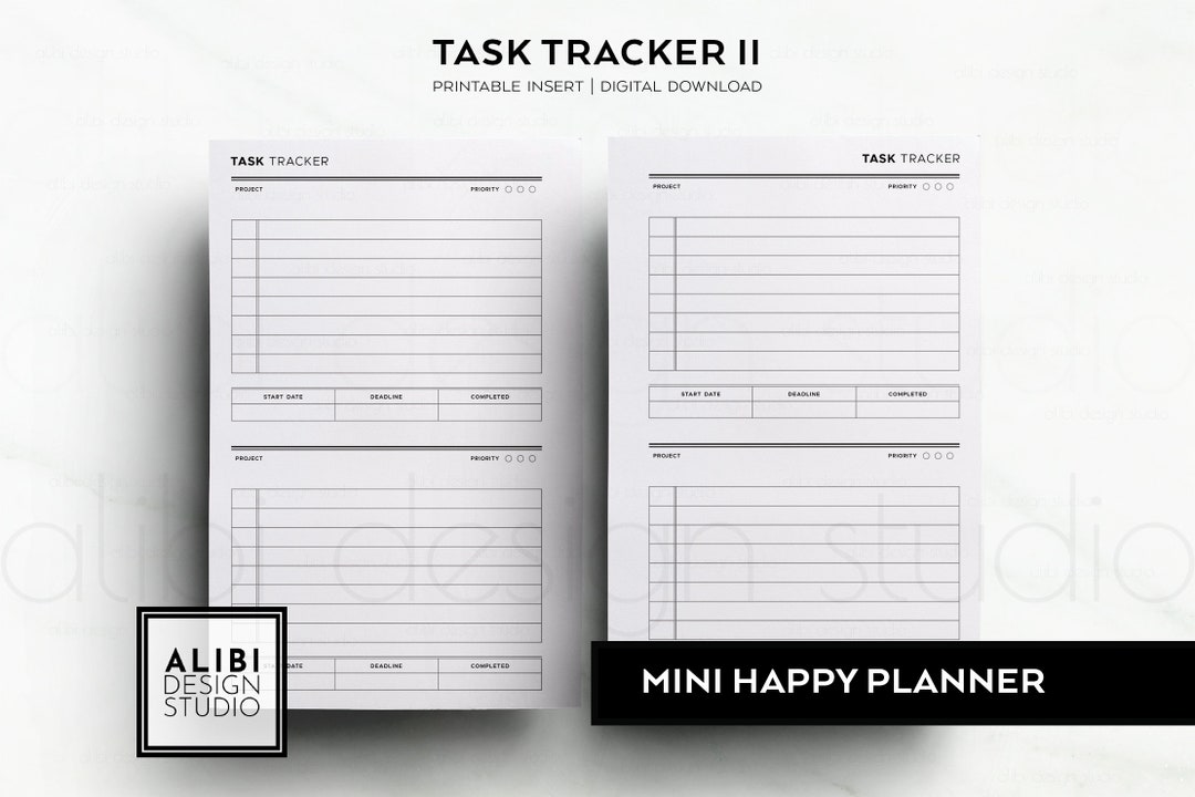 HP MINI Task Tracker Project Planner Work Planner Student Planner ...