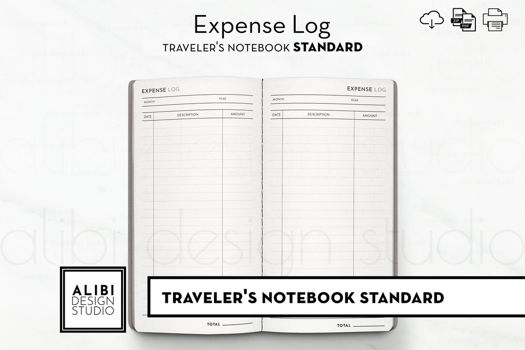 Standard TN Expense Tracker, Budget Planner Travelers Notebook ...