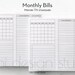 Standard TN Monthly Planner Month on 2 Pages Bill Tracker - Etsy