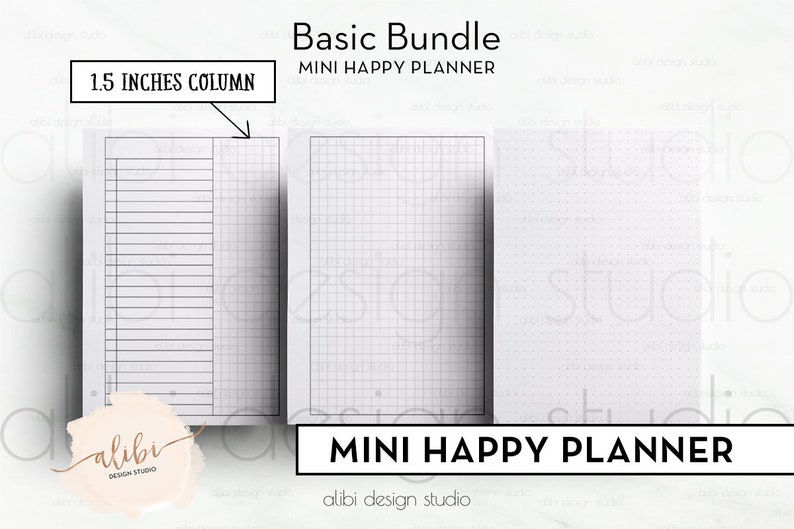HP MINI Essential Printable Inserts MINI Happy Planner Basic | Etsy