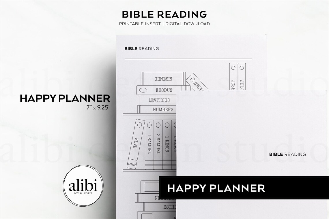 Happy Planner Bible Reading Tracker Printable | Bible Study Planner ...