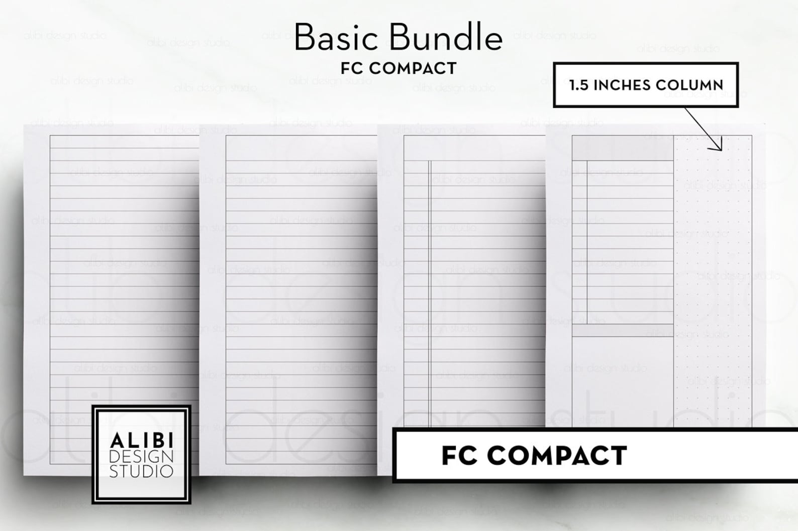 FC Compact Basic Bundle Grid Paper Dot Grid Paper Lined Paper - Etsy