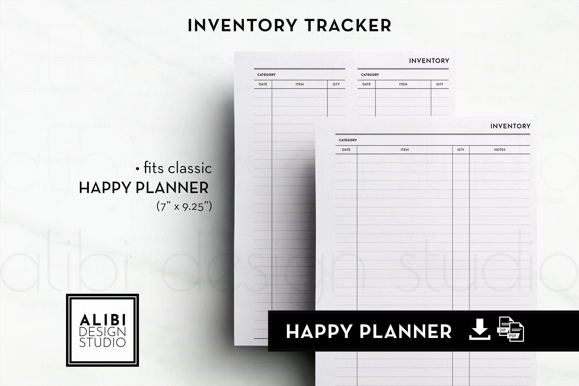 Happy Planner Inventory Tracker Inventory List HP Classic - Etsy