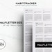 Half Letter Habit Tracker Monthly Planner Printable Planner Inserts - Etsy