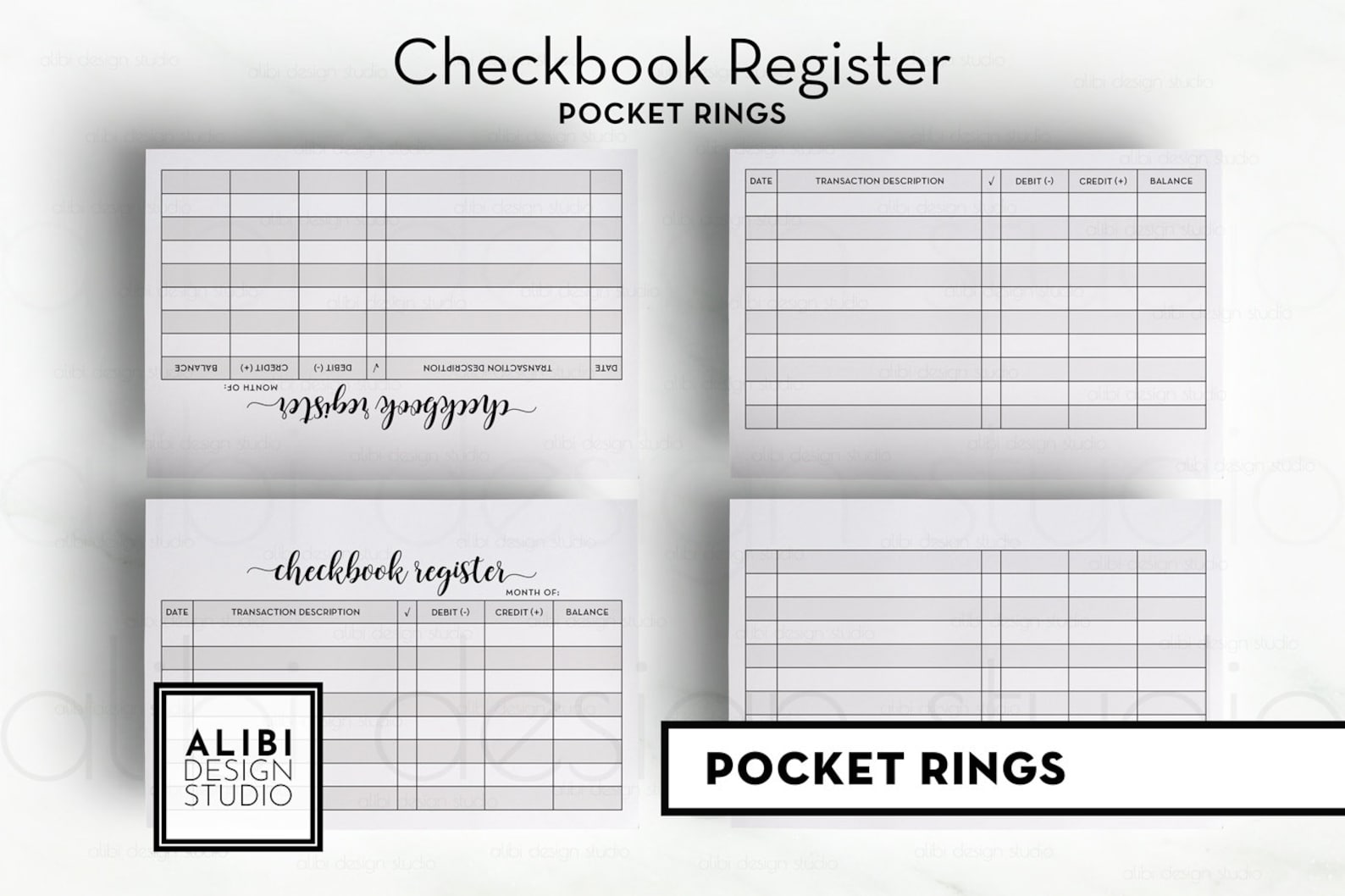 Pocket Checkbook Register Finance Planner Budget Planner Pocket ...