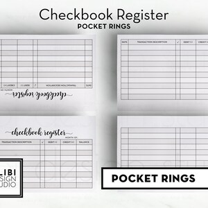 Pocket Checkbook Register Finance Planner Budget Planner Pocket ...