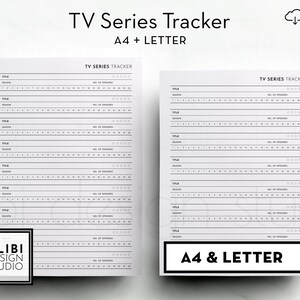 A4 Letter TV Show Tracker Episode Tracker Printable Planner Inserts - Etsy