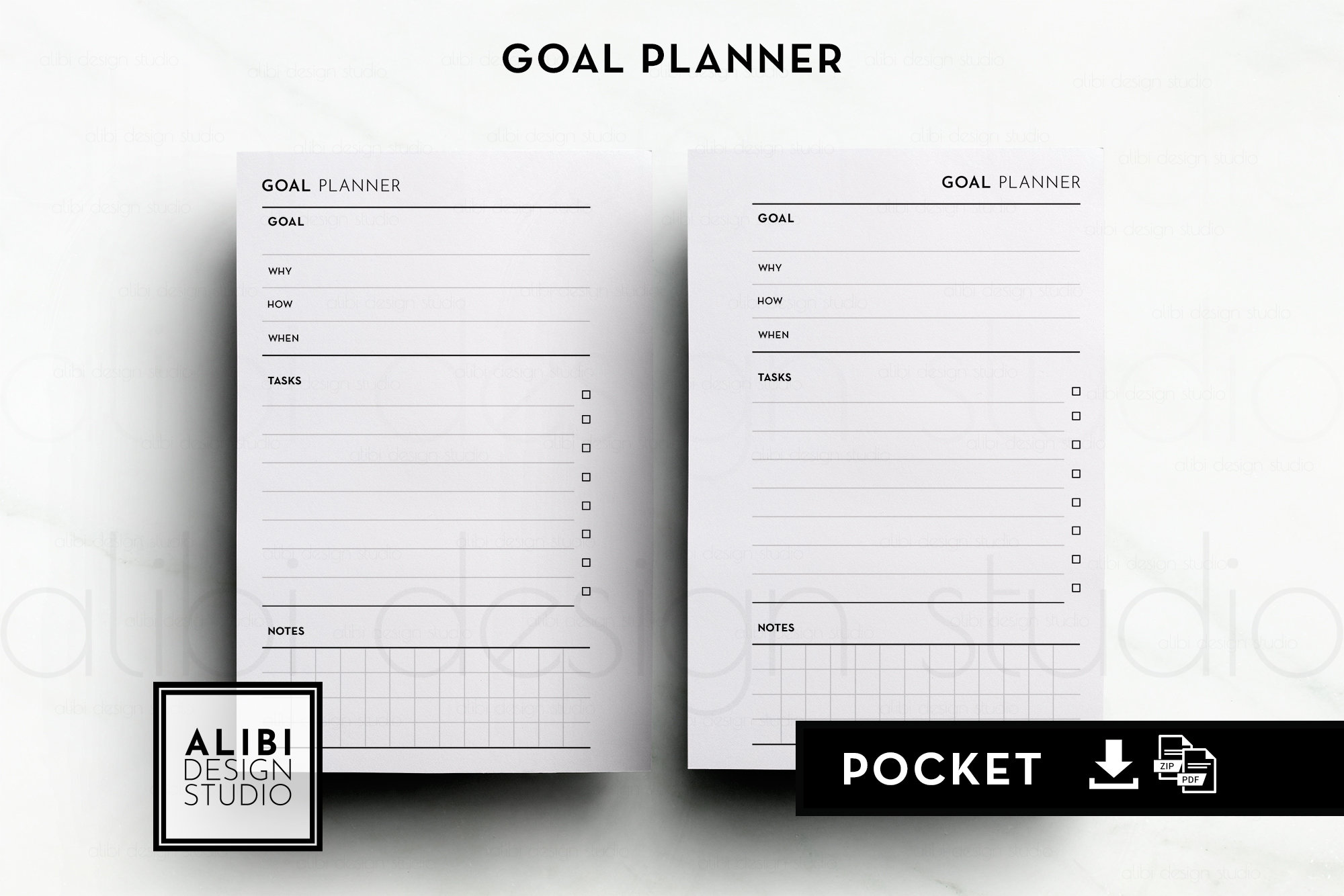 Pocket Goal Planner Project Planner Productivity Planner Pocket ...