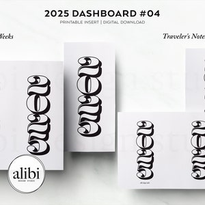 2025 Printable Planner Dashboard 2025 Printable Digital Download - Etsy
