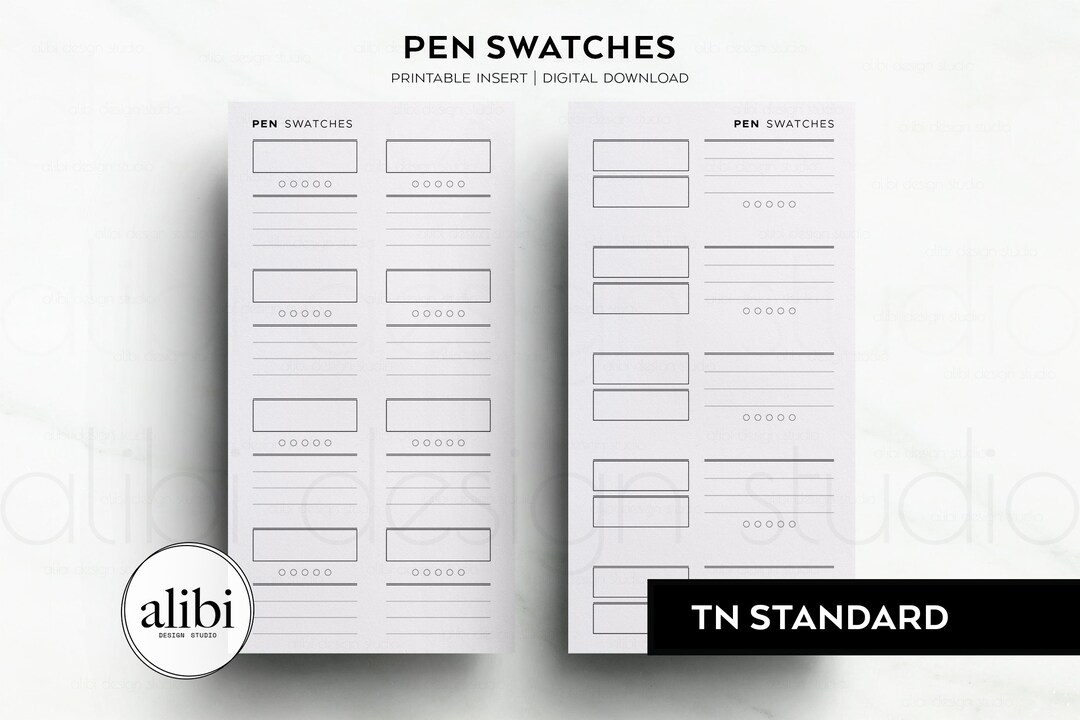 Standard TN Pen Swatches Pen Test Pen Tracker Pen Collection Ink ...