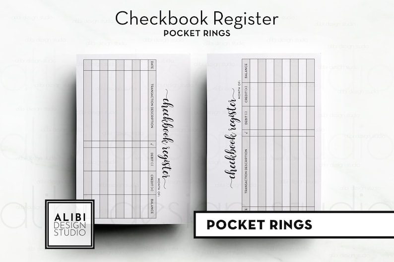 Pocket Checkbook Register Finance Planner Budget Planner | Etsy
