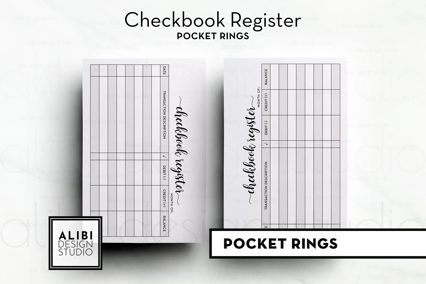 Pocket Checkbook Register Finance Planner Budget Planner Pocket ...