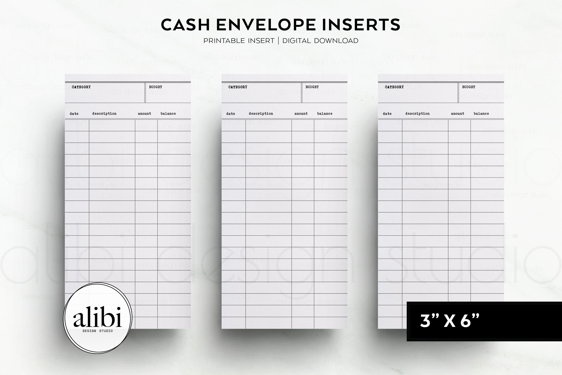 Cash Envelope Inserts Printable PDF Money Tracker Budget - Etsy