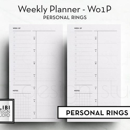 PRINTED Week on One Page Weekly Planner Insert Printed - Etsy