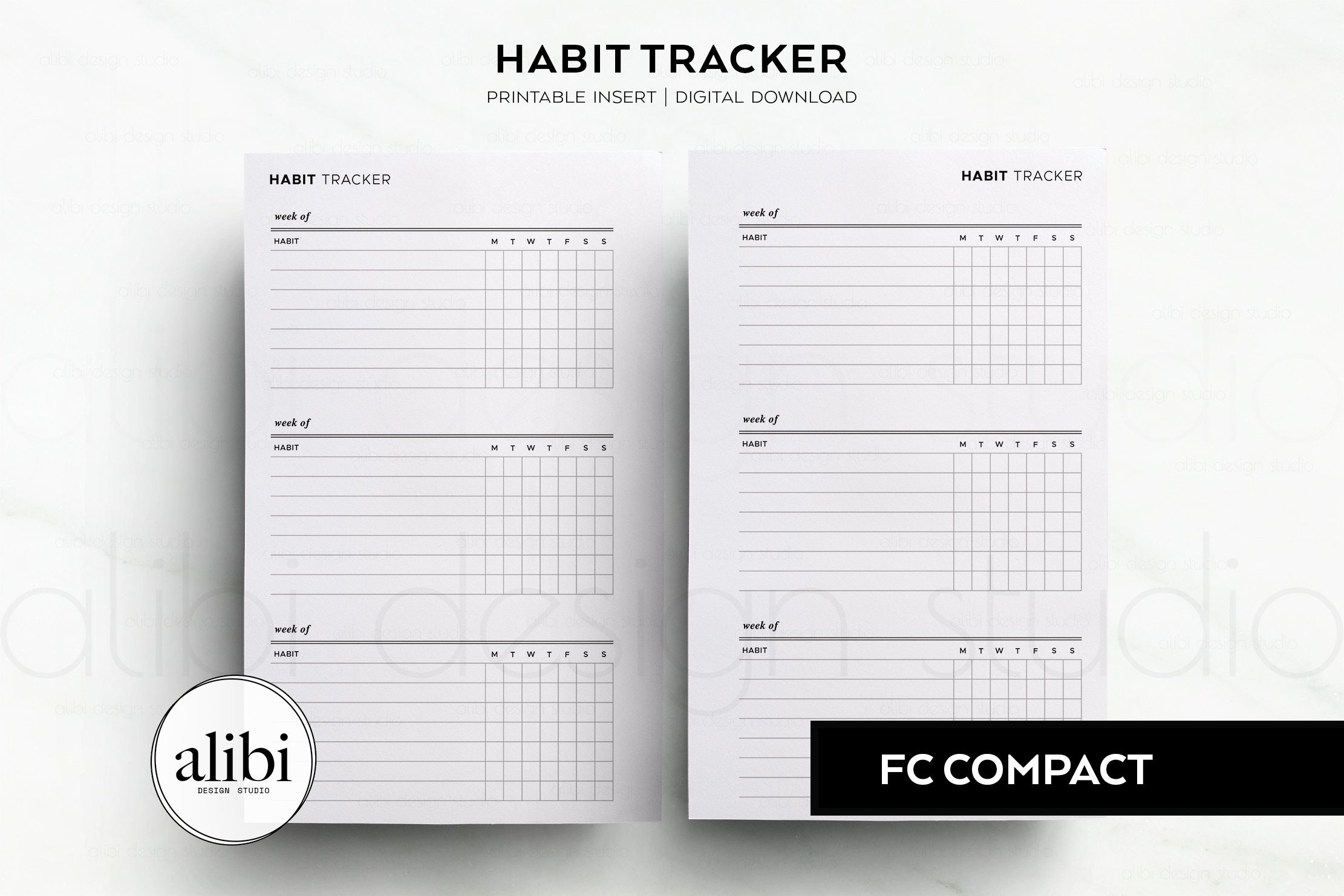 FC Compact Habit Tracker Weekly Planner Routine Tracker - Etsy