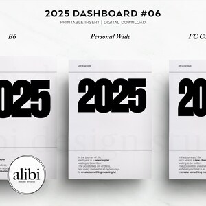2025 Printable Planner Dashboard - 2025 Printable Digital Download - Etsy