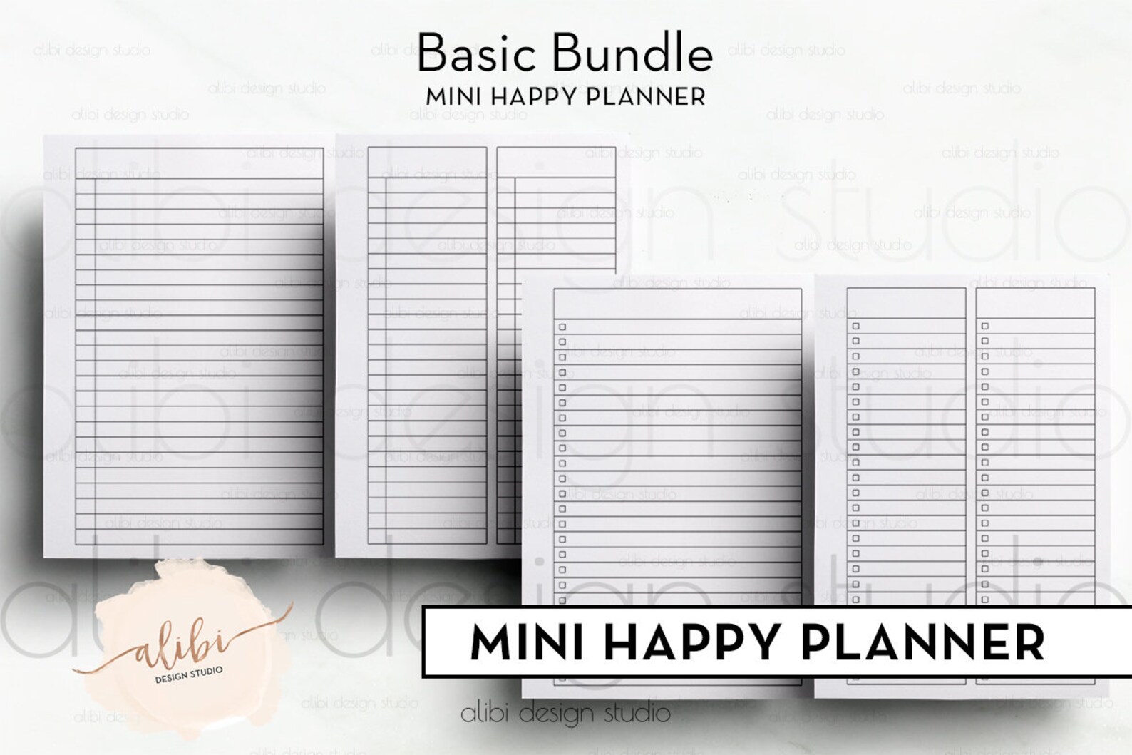 HP MINI Essential Printable Inserts MINI Happy Planner Basic - Etsy