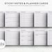 Printable Sticky Notes, Printable Planner Cards - 66 Designs ...