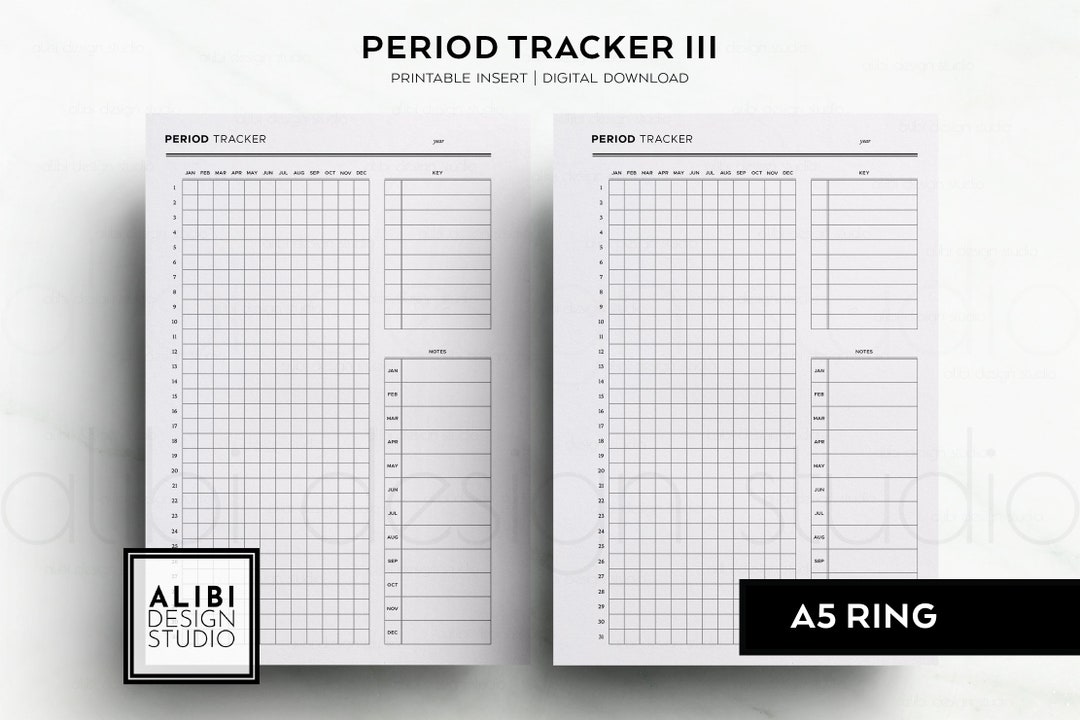 A5 Period Tracker Menstrual Cycle Period Symptom Ovulation Tracker ...