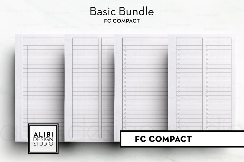 FC Compact Basic Bundle Grid Paper Dot Grid Paper Lined Paper - Etsy