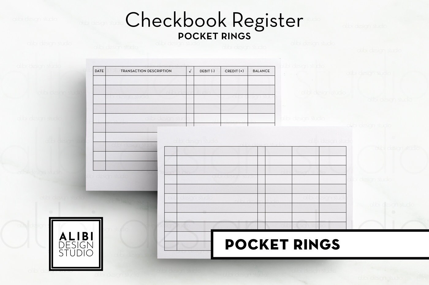 Pocket Checkbook Register Finance Planner Budget Planner Pocket ...