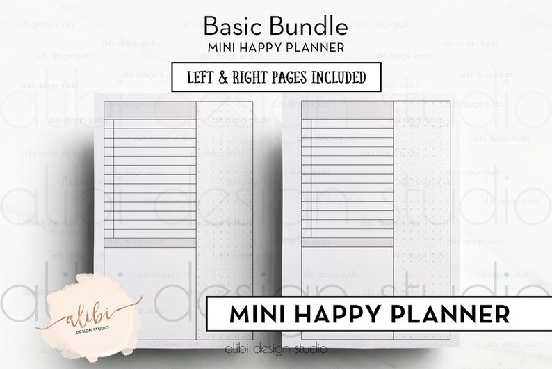 HP MINI Essential Printable Inserts MINI Happy Planner Basic | Etsy