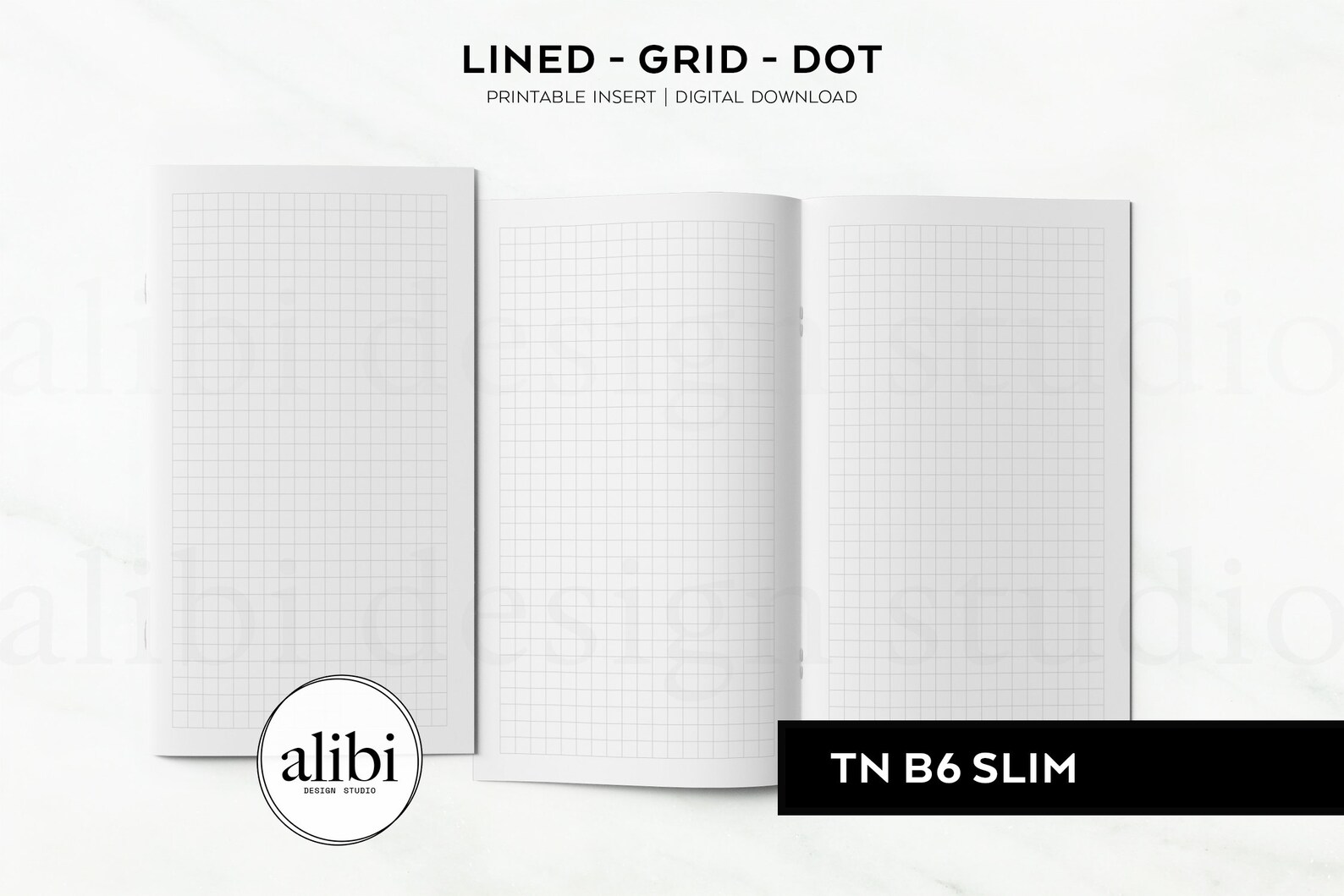 B6 SLIM TN Grid Paper Dot Grid Lined Paper Printables Travelers ...